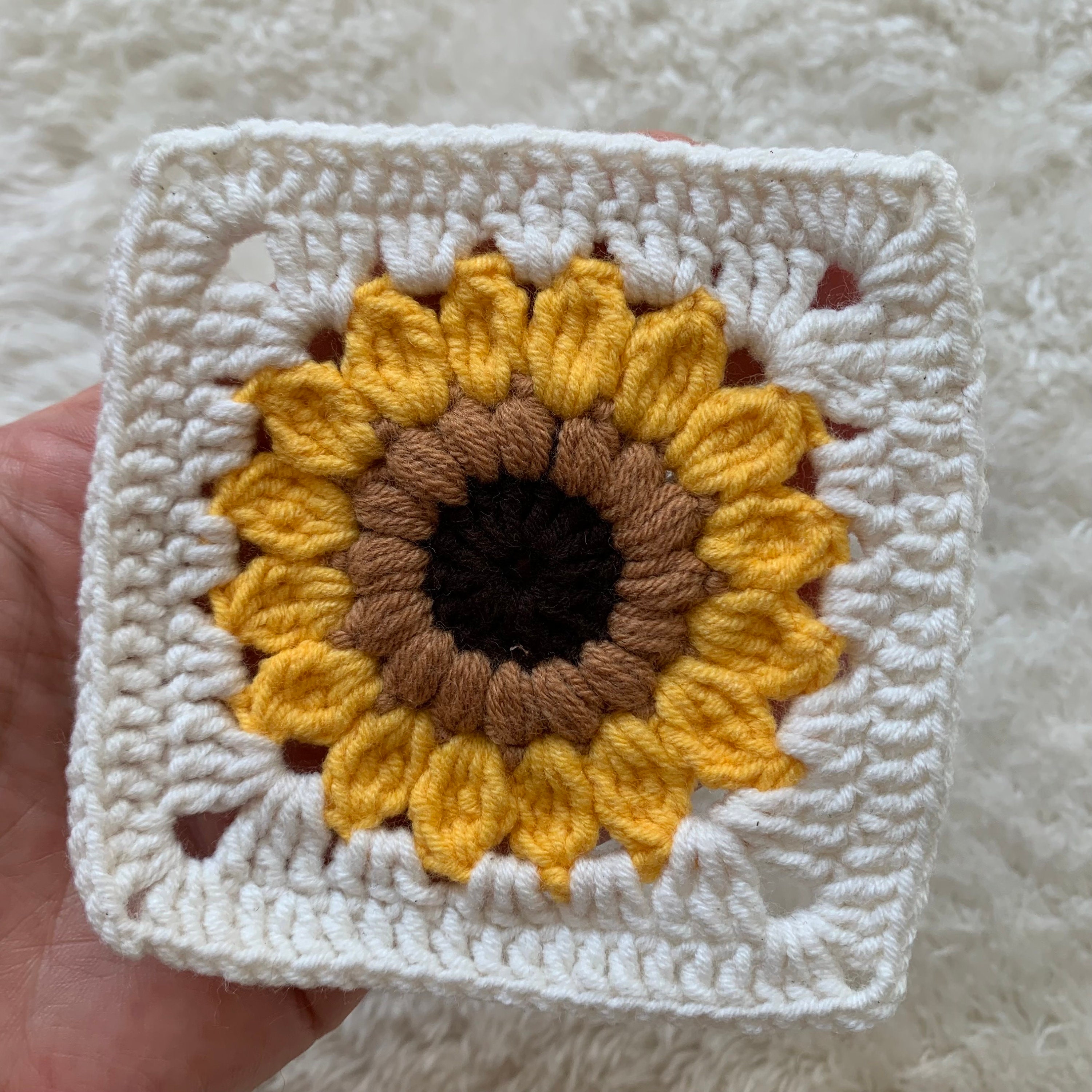 CROCHET PATTERN, Sunflower Granny Square Pattern, Sunflower Square ...