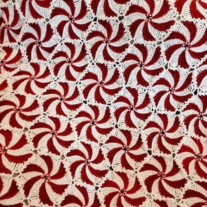 CROCHET PATTERN, Peppermint Throw, Peppermint Candy Cane Afghan Crochet ...