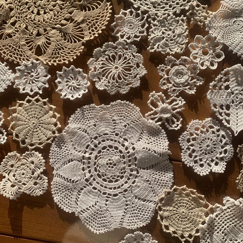 Vintage Crochet Doily Lot - Etsy