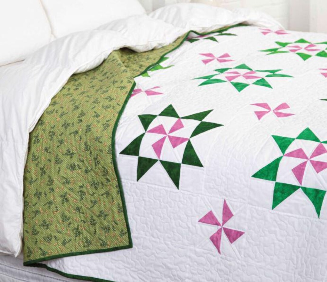 QUILT PATTERN, Pinwheel Quilt Pattern, Vintage Quilt Pattern, Patchwork ...