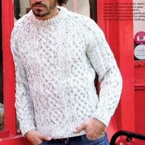 KNITTING PATTERN, Aran Sweater Pattern,aran Sweater Vintage Knitting ...