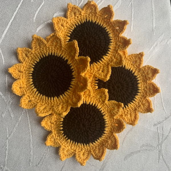Crochet Sunflower Pattern - Etsy