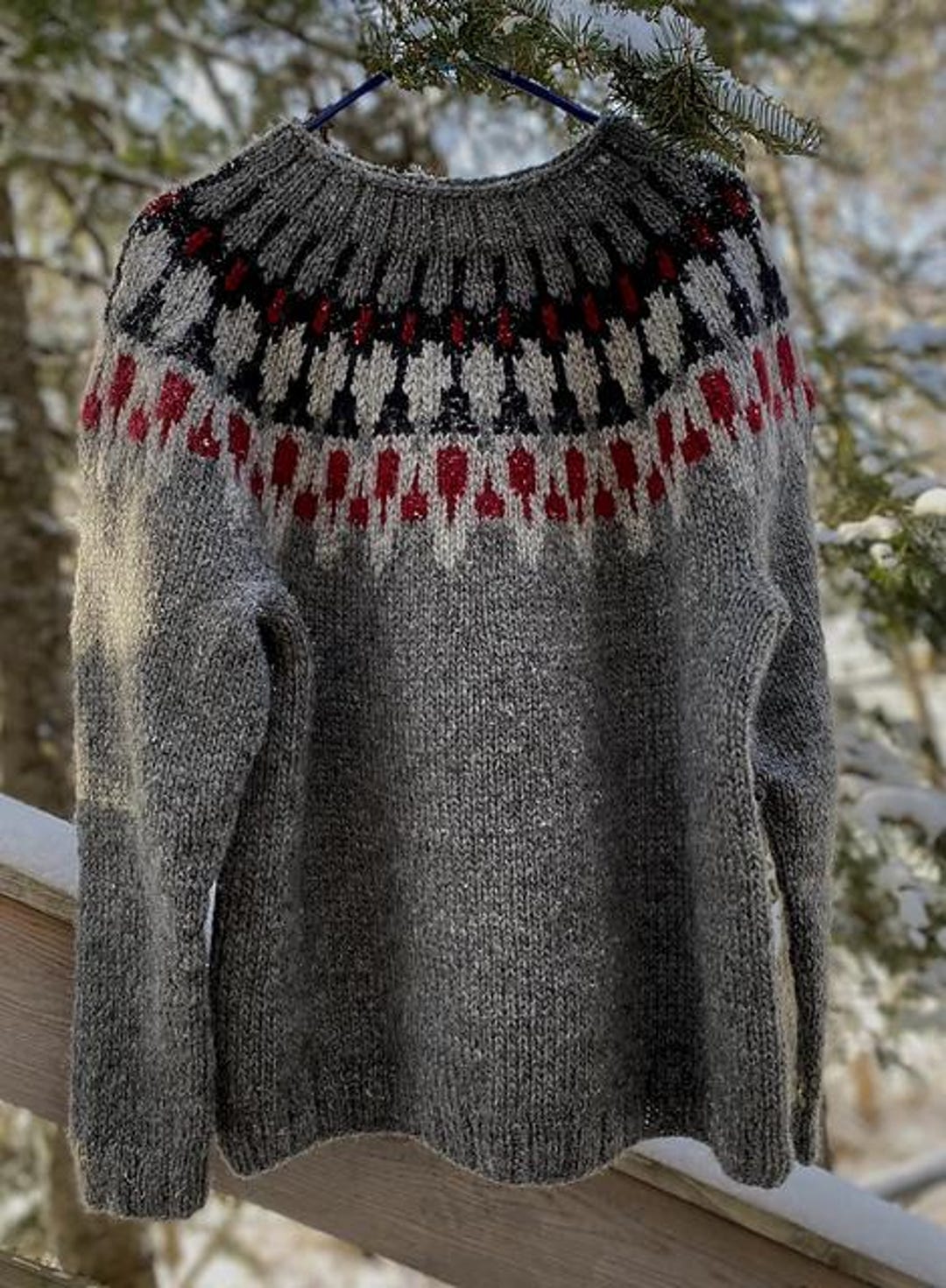 Unisex Wool Icelandic Sweater, Wool Hand Knit Sweater Mens and Womens ...