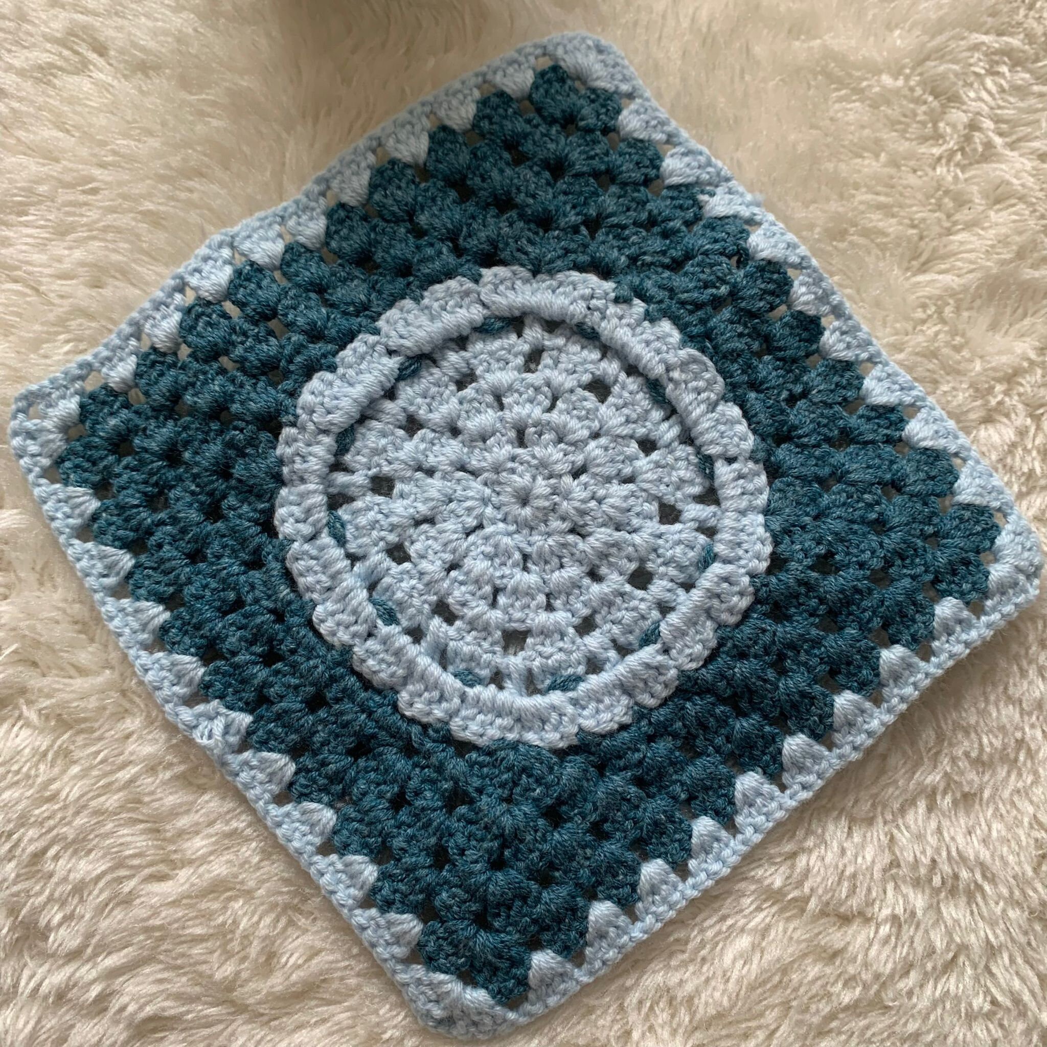 CROCHET PATTERN, 3D Flower Square Step-by-step Tutorial, Digital ...