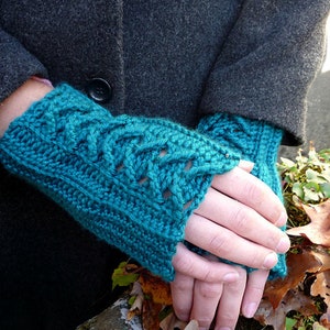 CROCHET PATTERN, Fingerless Mittens Crochet Pattern, Crochet Mittens ...