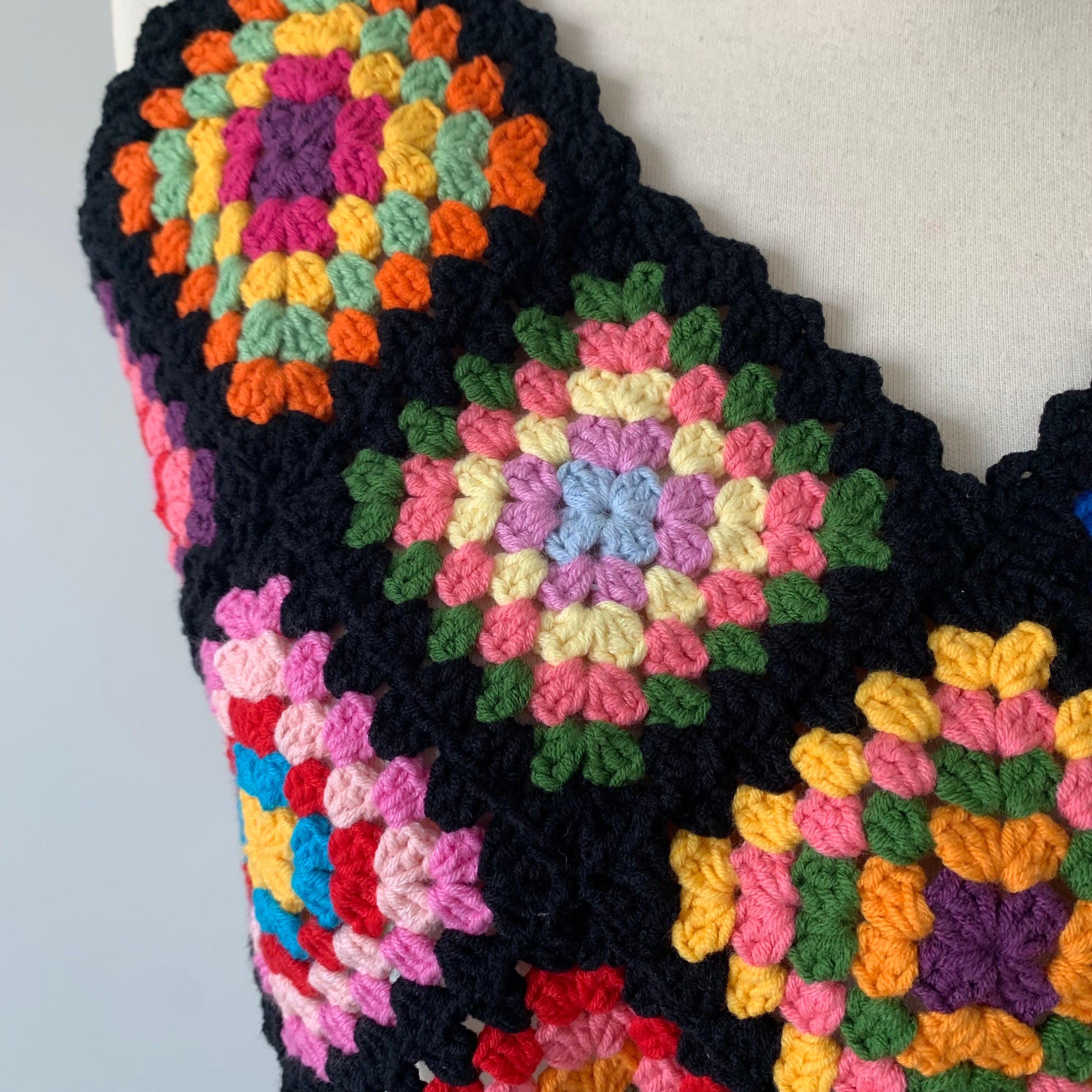 Granny Square Top, Crochet Crop Top, Handmade Top, Crochet Bikini Top ...