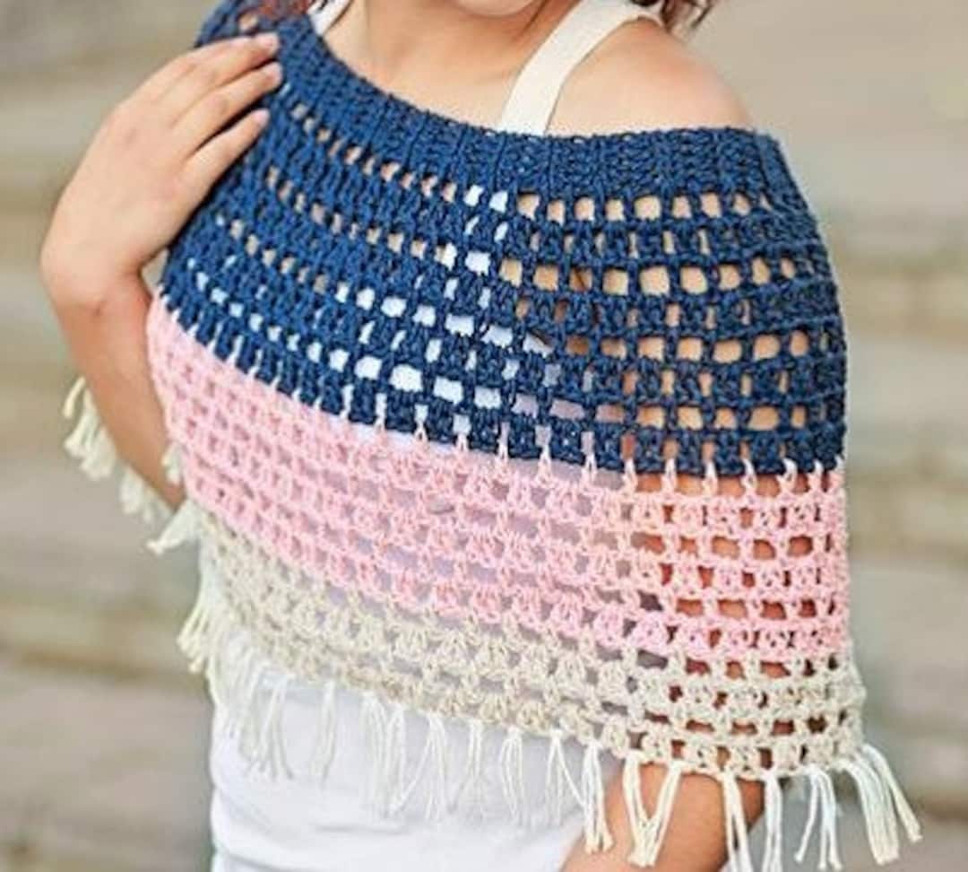 CROCHET PATTERN, Crochet Lace Capelet Pattern, 3 Sizes (S,M,L) , Easy ...