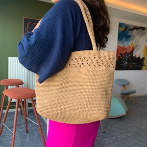 Raffia Summer Tote Bag, Straw Beach Shoulder Bag, Large Raffia Large ...