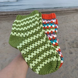 CROCHET PATTERN, Crochet Socks Pattern, Granny Socks Pattern, Crocheted ...