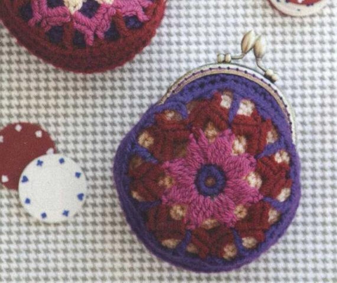 CROCHET PATTERN, Lace Motif Purse, Crochet Change Purse Pattern ...