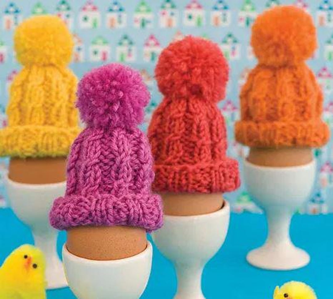 KNITTING PATTERN, Egg Toppers Vintage Pattern, Easter Knitting Patterns ...
