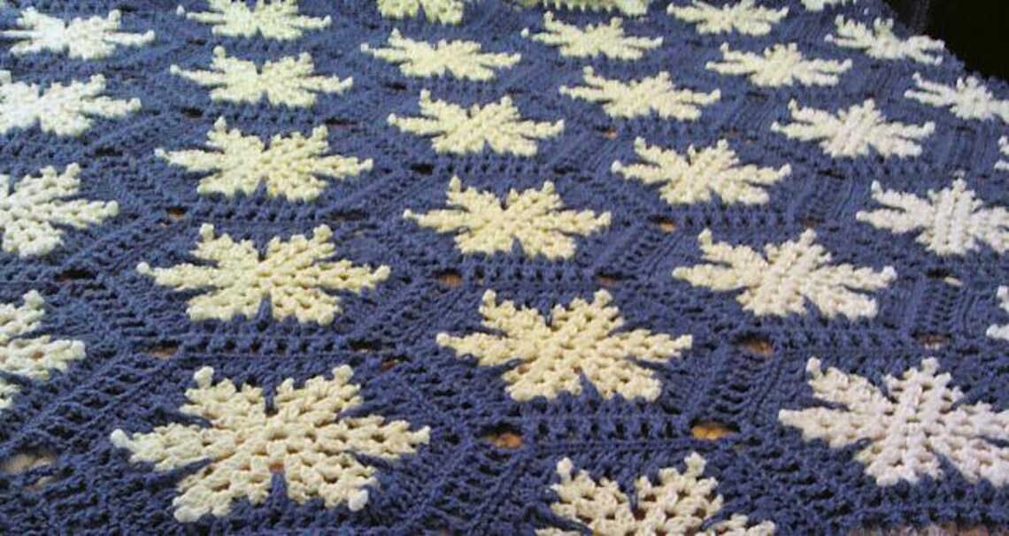 CROCHET PATTERN, Snowflake Afghan Pattern, Christmas Afghan Pattern ...