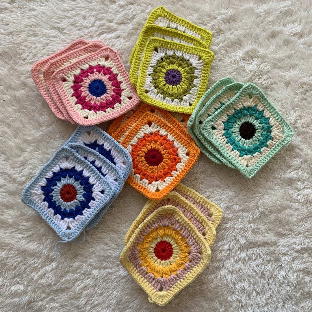 CROCHET PATTERN, Starburst Square Pattern, Crochet Square Pattern ...