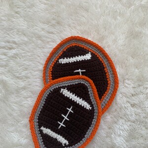 CROCHET PATTERN, Coaster and Hotpad, Football Coaster, Football Hot Pad ...