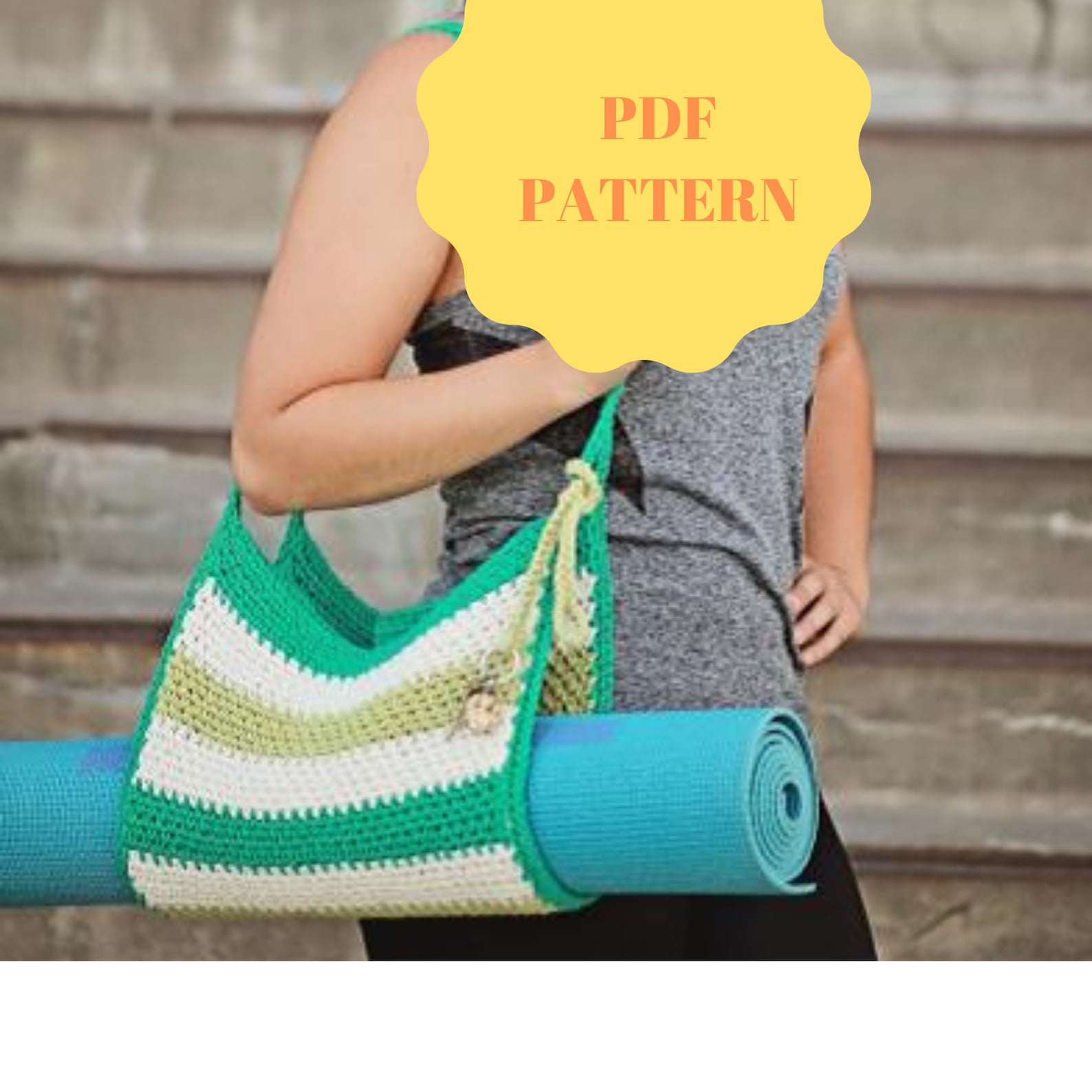 CROCHET PATTERN, Yoga Mat Bag, Yoga Crochet Pattern, Crochet Yoga Bag ...