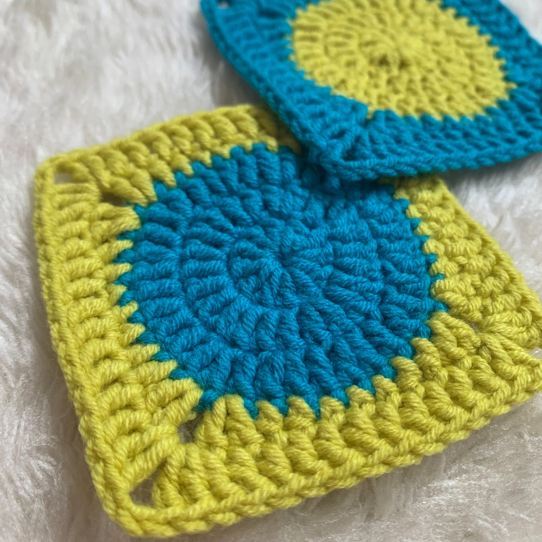 CROCHET PATTERN, Solid Granny, Crochet Square Pattern, Circle Granny ...