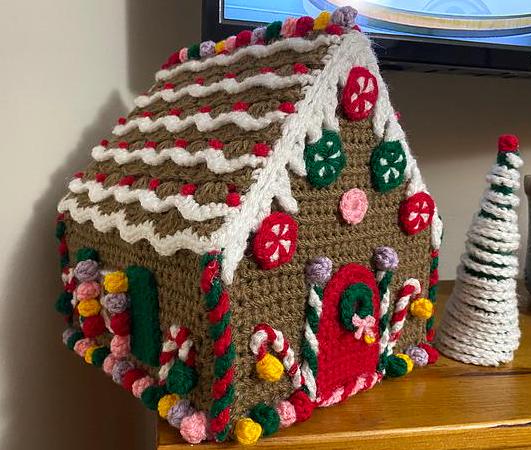 CROCHET PATTERN, Gingerbread House Crochet Pattern, Vintage Christmas ...