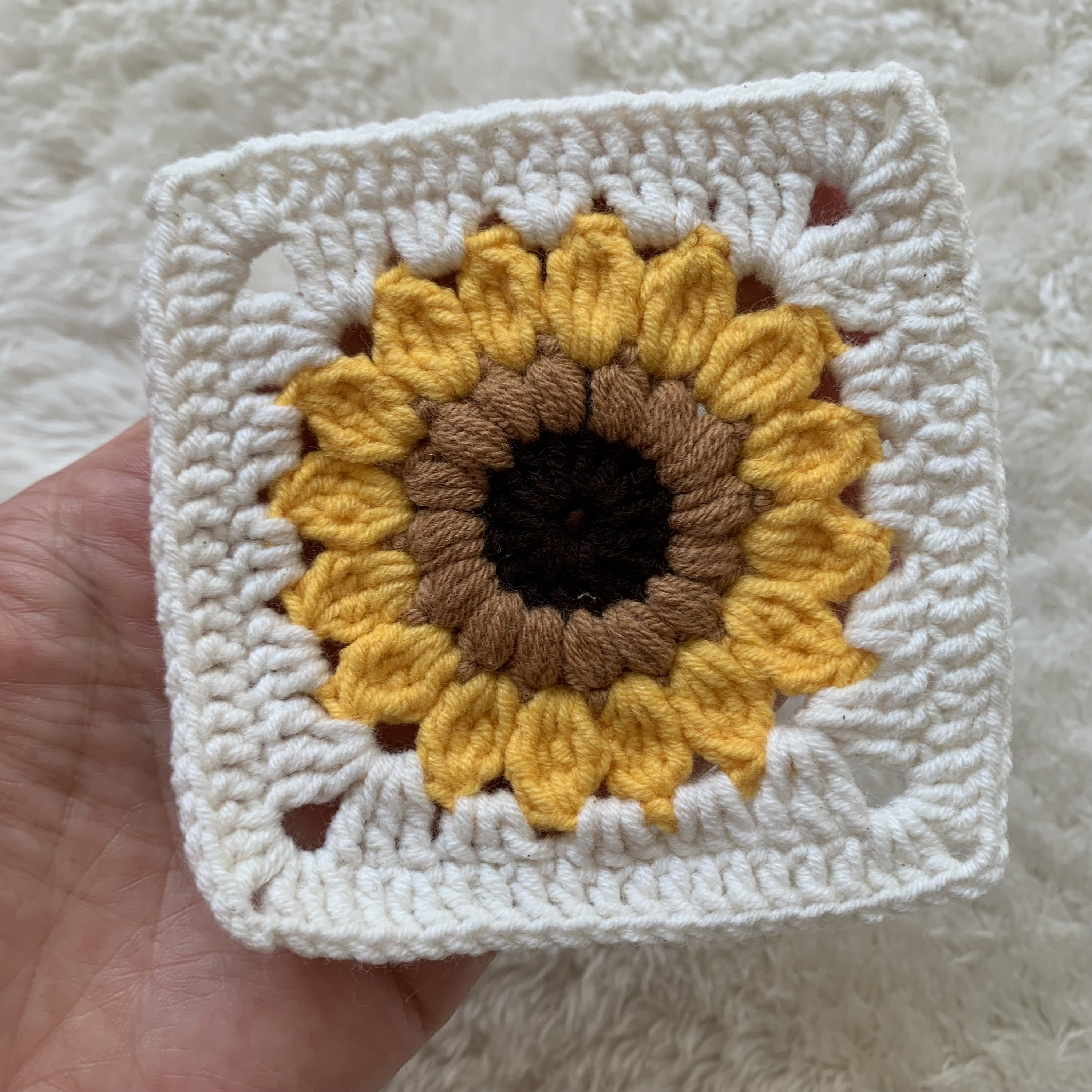 CROCHET PATTERN, Sunflower Granny Square Pattern, Sunflower Square ...