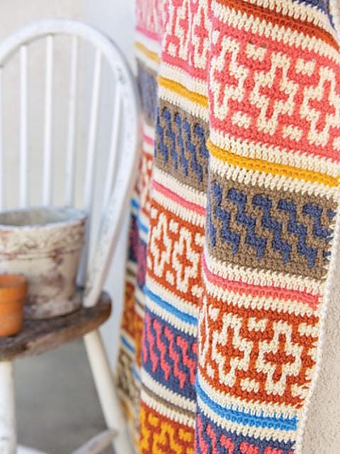 CROCHET PATTERN, Mosaic Crochet Afghan Pattern, Mosaic Blanket Pattern ...