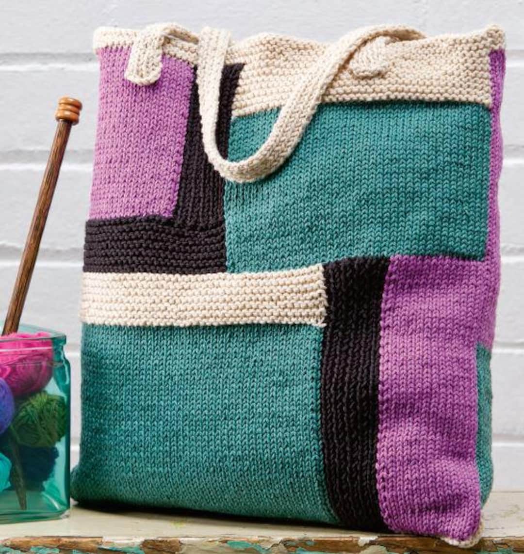 KNITTING PATTERN, Knit Bag Pattern, Easy Knit Bag Pattern, Shoulderbag ...