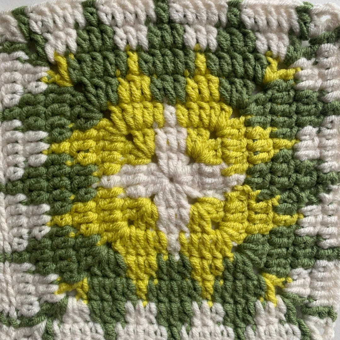 CROCHET PATTERN, Snowflake Grany Square Pattern and Diagram, Mosaic ...