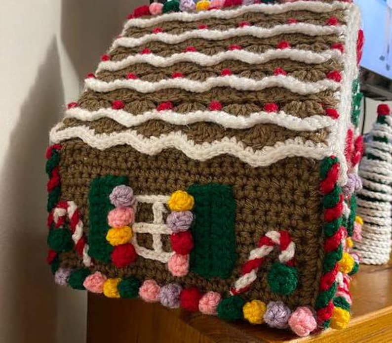 CROCHET PATTERN, Gingerbread House Crochet Pattern, Vintage Christmas ...