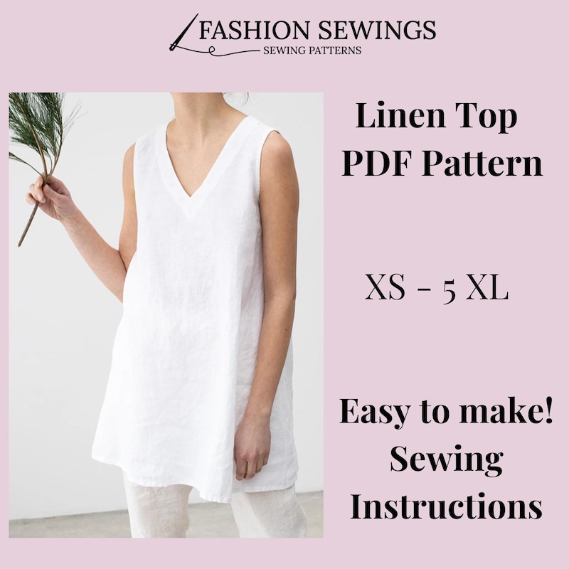 Linen Blouse Pattern - Etsy