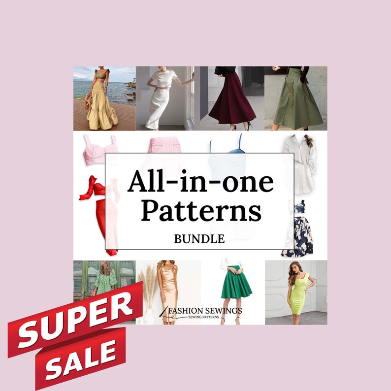 Boho Long Dress Pattern, Woman PDF Sewing Printable Pattern, Size XS ...