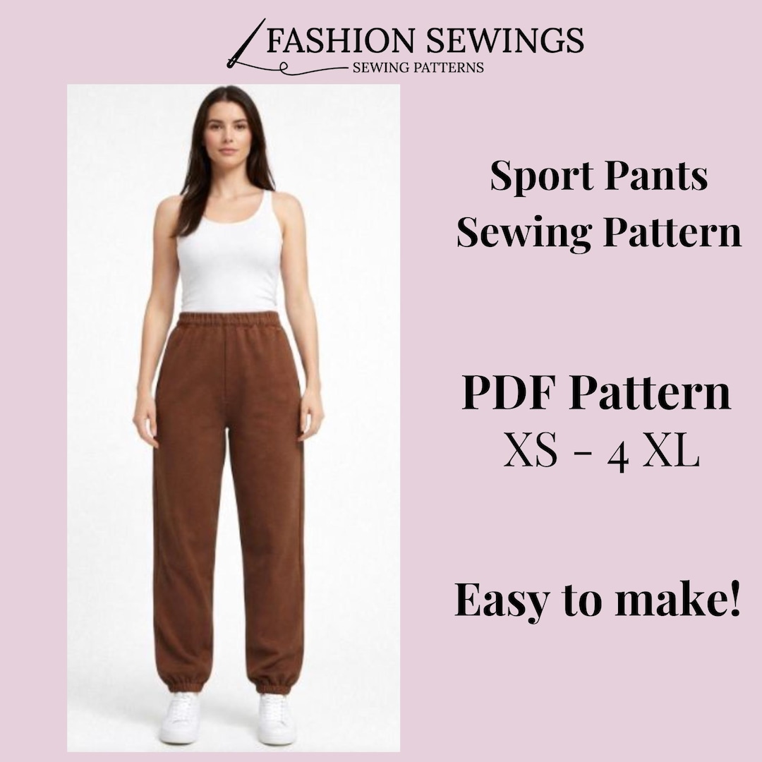 Woman Sport Pants Sewing Pattern: Women's Sizes XS-4XL (PDF Pattern) - Etsy
