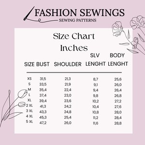 T-shirt Oversize Sewing Pattern, Size XS-5XXL, Large/plus Sizes ...