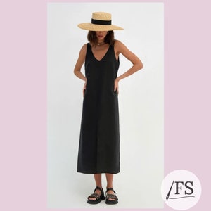 Boho Long Linen Dress Pattern, PDF Sewing Printable Pattern, Size XS ...