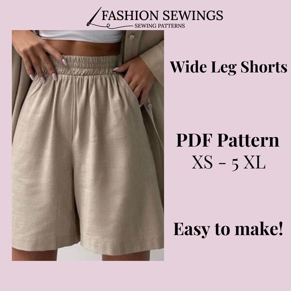 Buy Wide Leg Shorts - Etsy