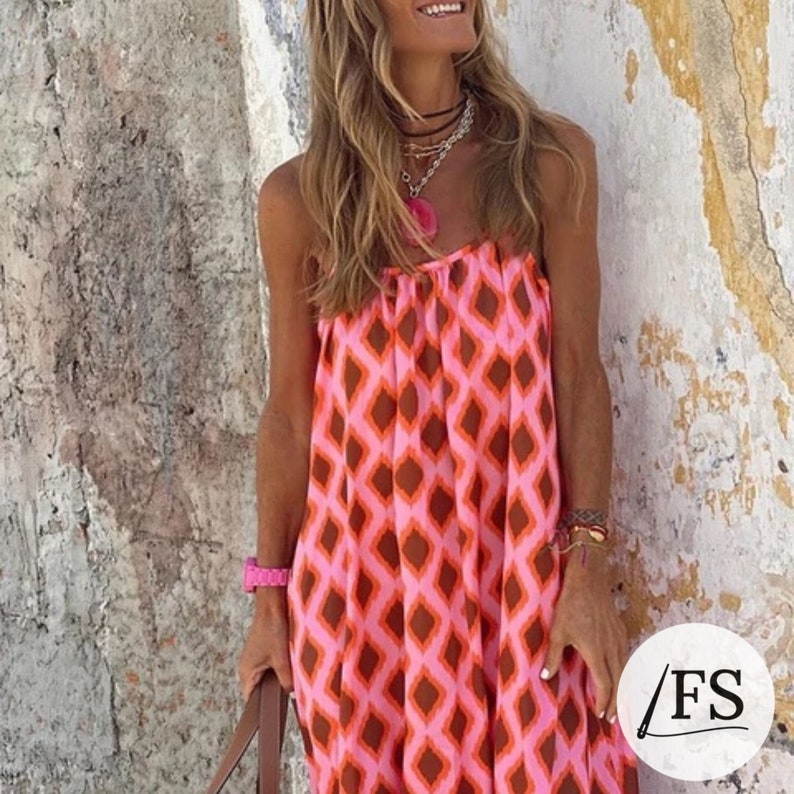 Boho Long Dress Sewing Pattern: Women's Sizes XS-5XL (PDF Pattern) - Etsy