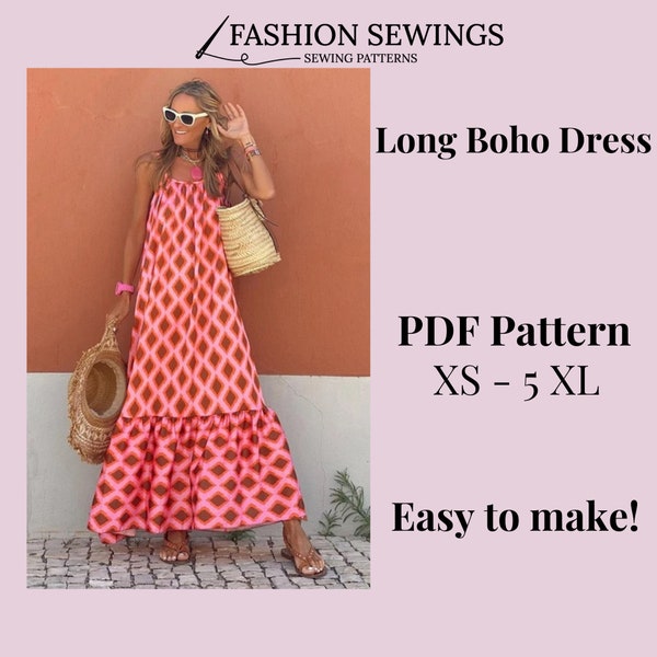 Boho Dress Pattern - Buy Online - Etsy