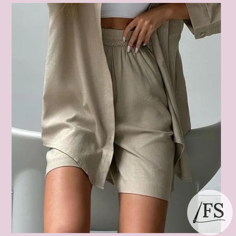 Linen Wide Leg Shorts Sewing Pattern: Women's Sizes XS-XXXL (PDF ...