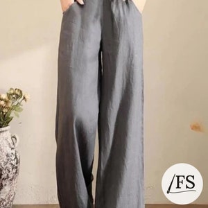Wide Leg Linen Pants Sewing Pattern + Video (PDF XS-3XL) - Etsy