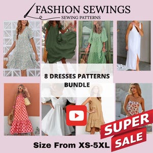 Long Boho Dress Sewing Pattern: XS-5XL (PDF Pattern) - Etsy