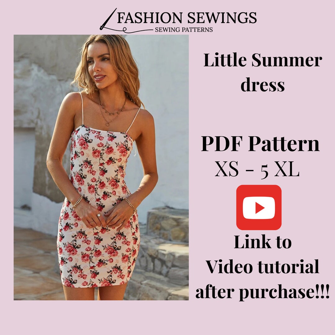 Summer Dress Sewing Pattern: Tight Fit, Plus Sizes (PDF Pattern) - Etsy