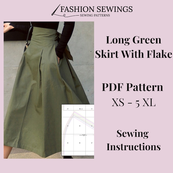 Maxi Skirt Pattern Plus Size - Etsy