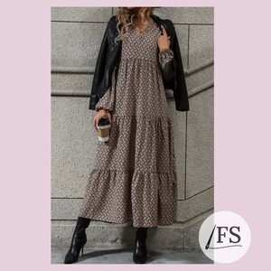 Boho Long Dress Sewing Pattern: Women's Sizes XS-5XL (PDF Pattern) - Etsy