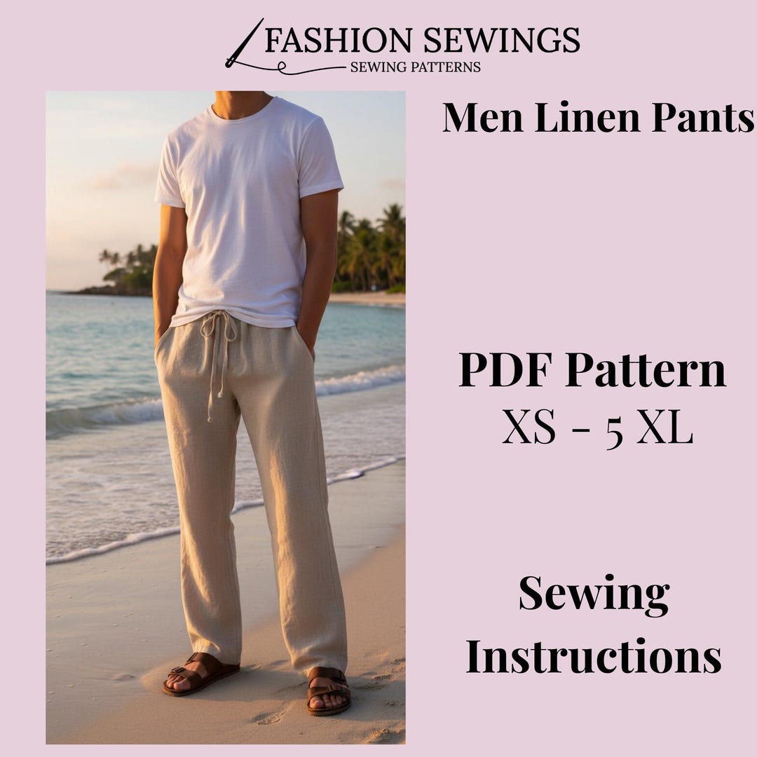 Men's Pants Sewing Pattern: XS-5XL, Beginner Friendly (PDF Pattern) - Etsy