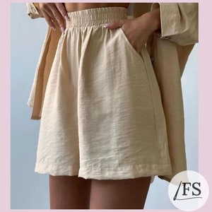 Woman Wide Leg Linen Shorts Pattern,pdf Sewing Printable Pattern, Size ...