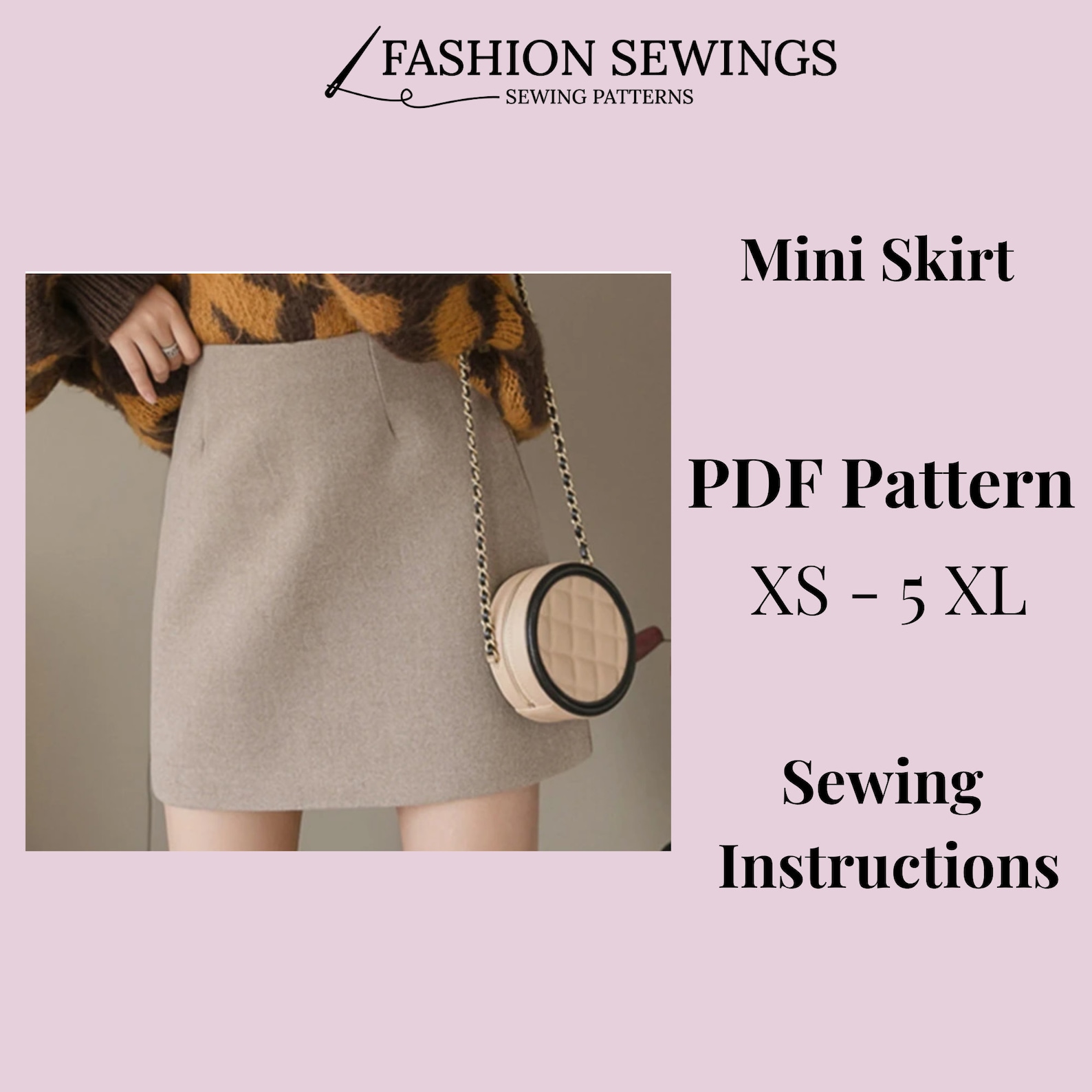 Mini Skirt Sewing Pattern: Women's XS-5XL (PDF Pattern) - Etsy