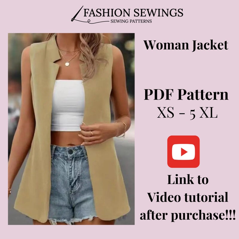 Sleeveless Jacket - Etsy