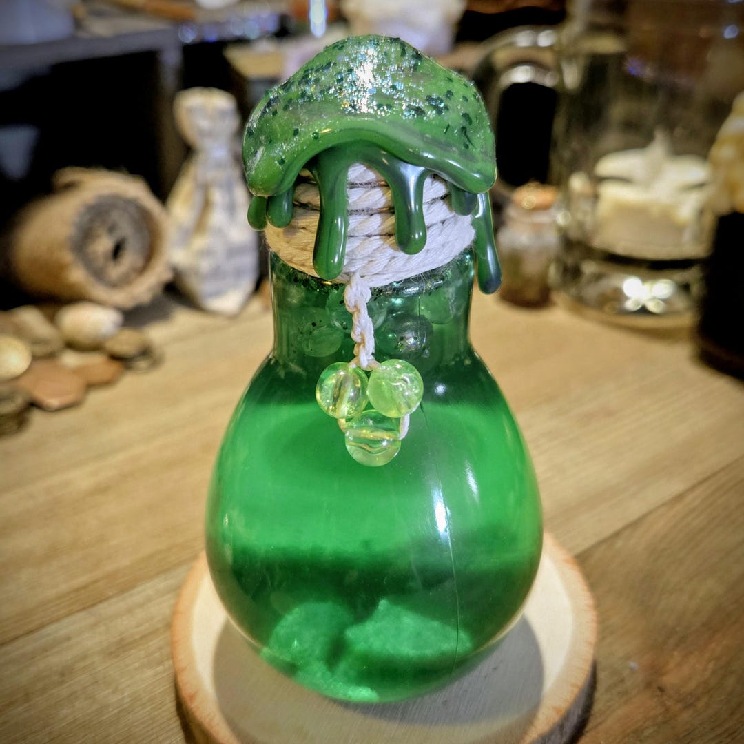 Green Witch's Brew Potion | Calm Down Bottle | Sensory Jar | Plastic ...