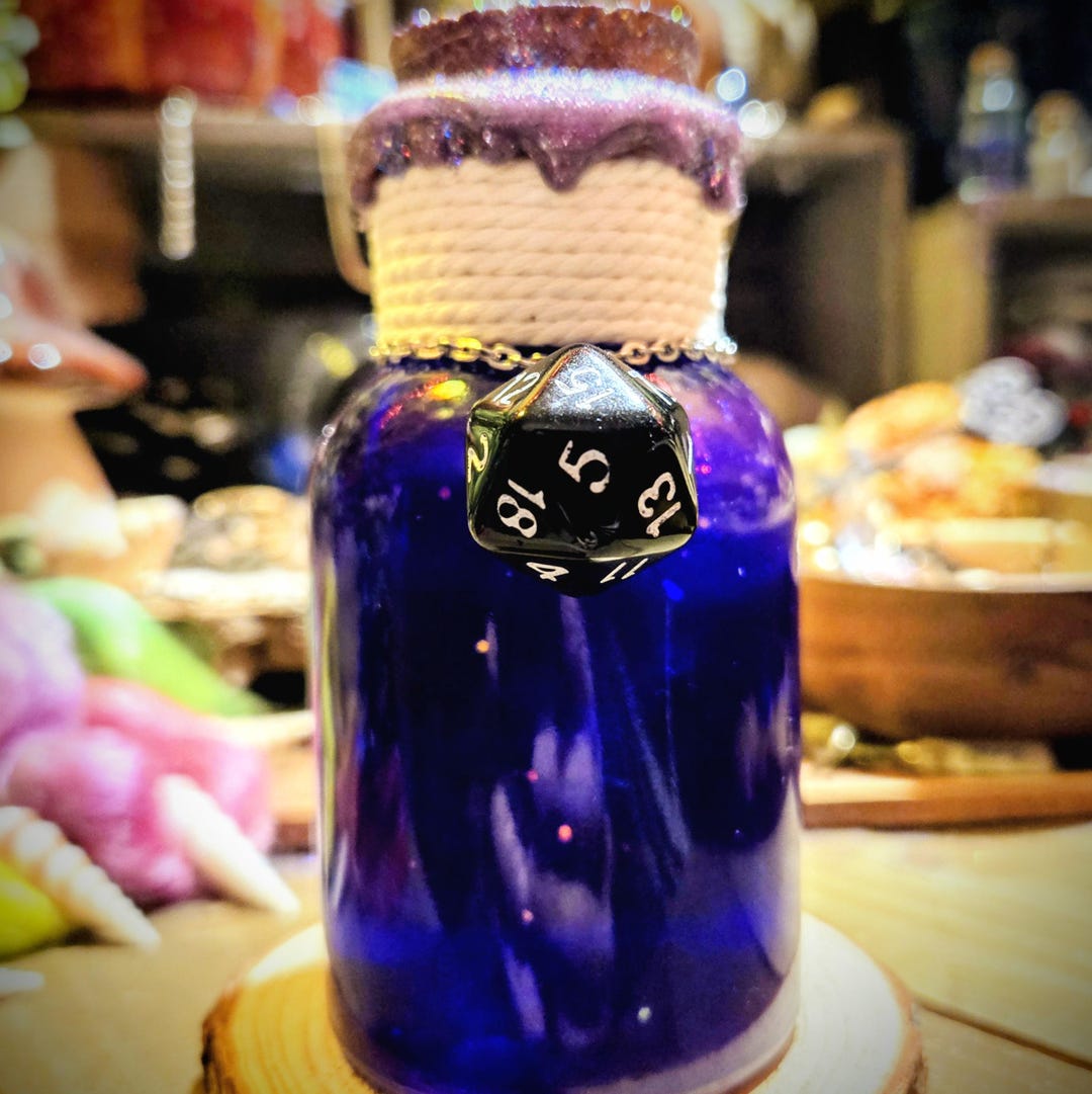 Dungeon Master Potions floating D20 Dice Roller D&D Dice Rolling Potion ...