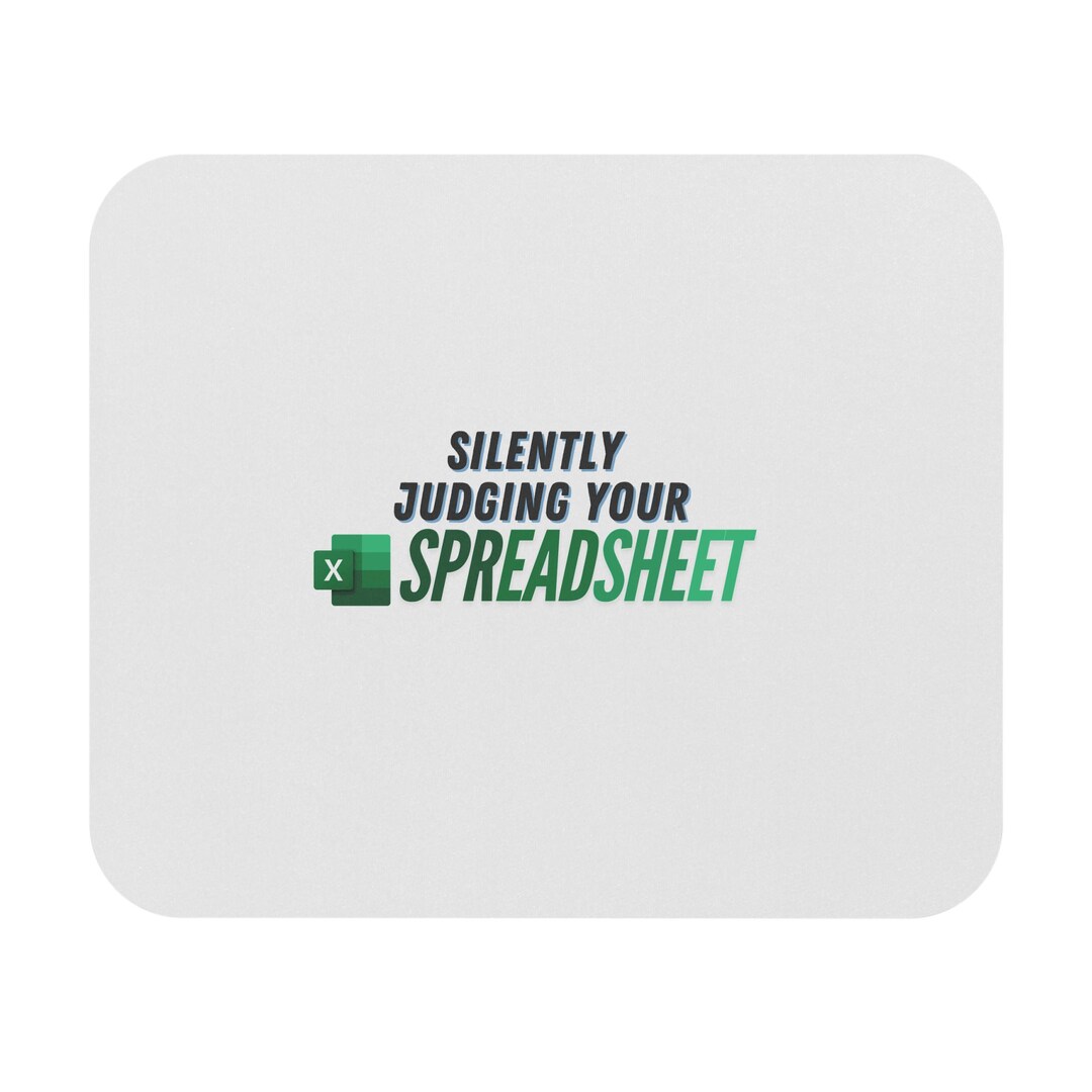 Rectangle Mouse Pad With Excel Spreadsheet Jokes, Office Tech Data Gift ...
