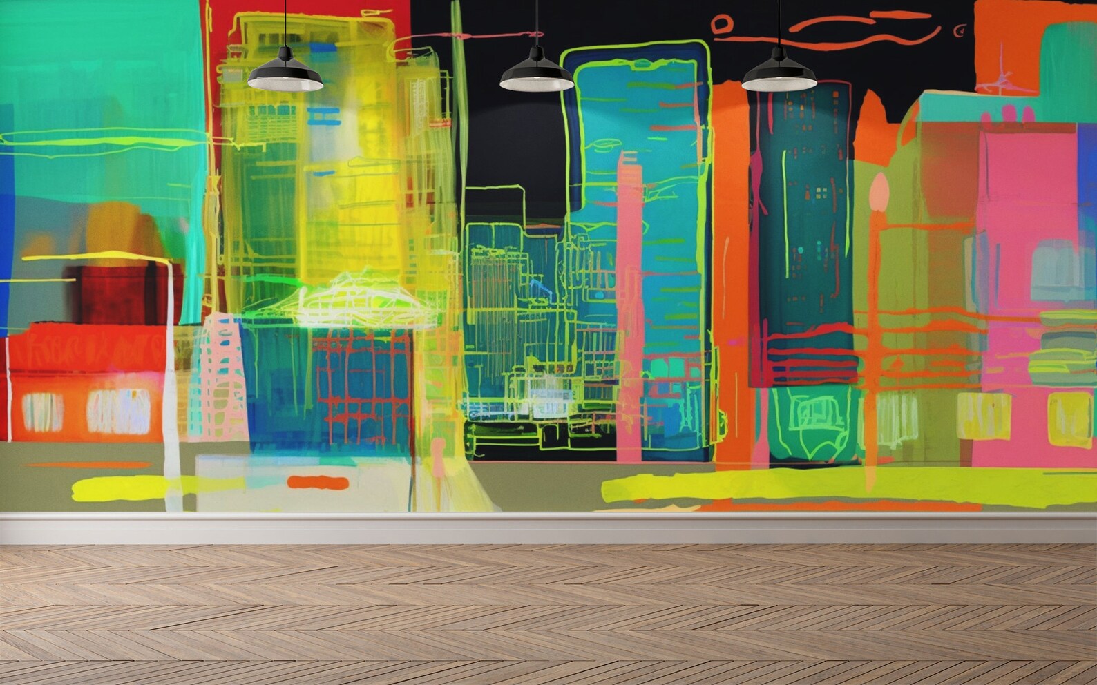 Urban Rhapsody: Pack of 3 Colorful Urban Abstract Art Digital Files ...