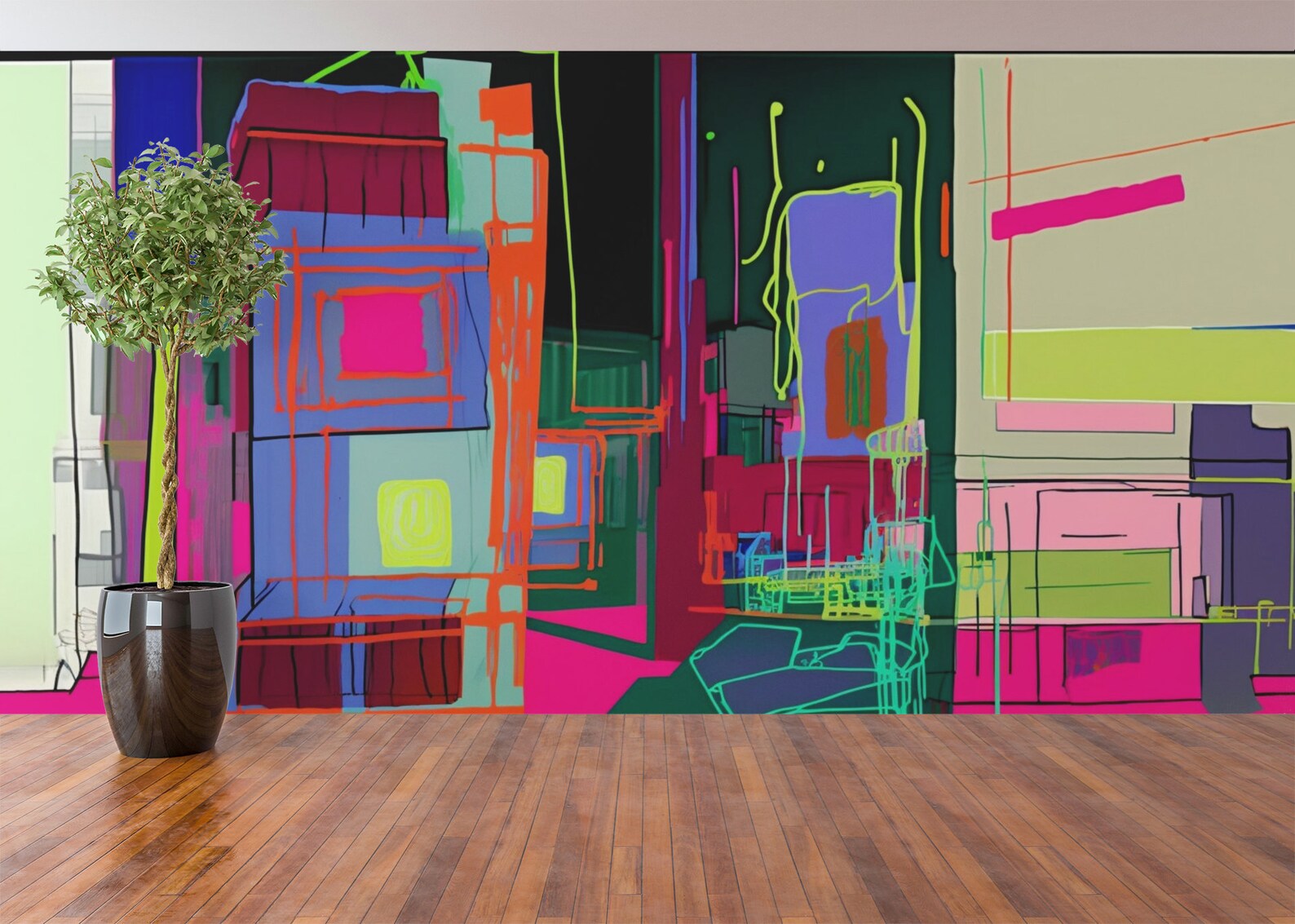 Urban Rhapsody: Pack of 3 Colorful Urban Abstract Art Digital - Etsy