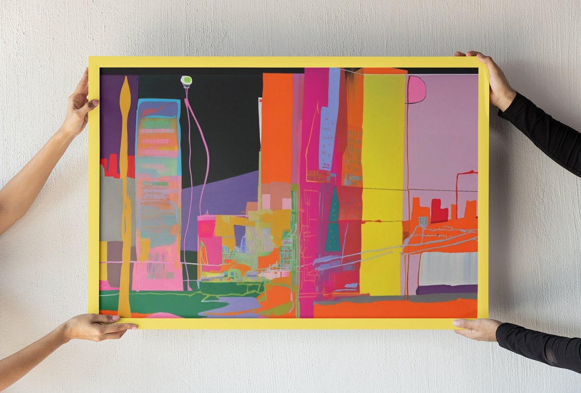 Urban Rhapsody: Pack of 3 Colorful Urban Abstract Art Digital - Etsy